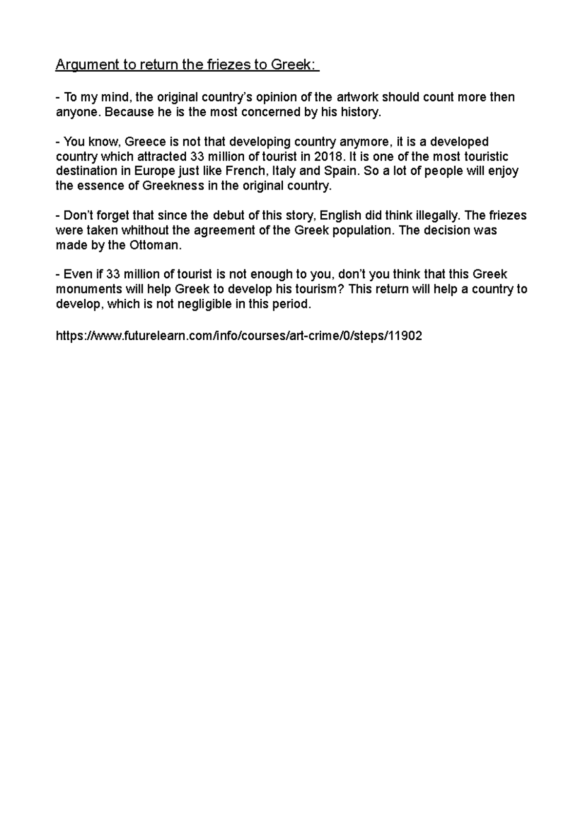 Argument to return back to greek - Argument to return the friezes to ...