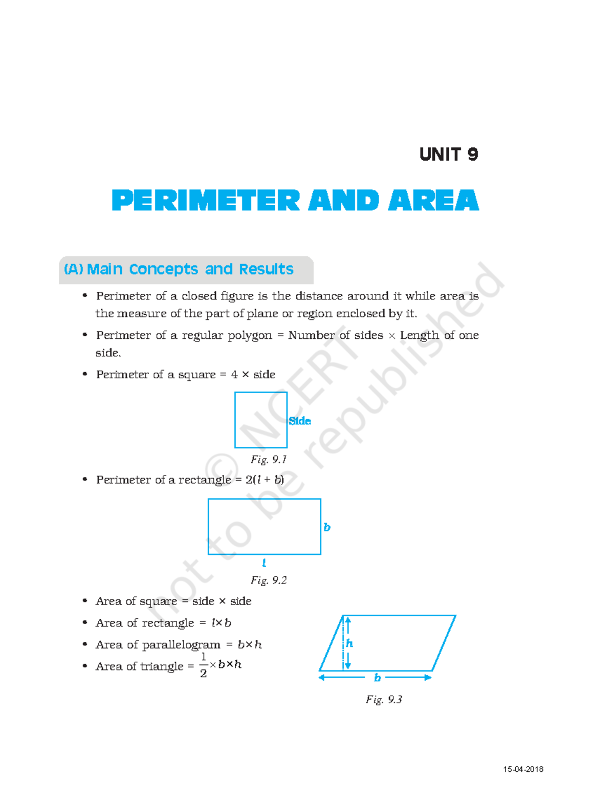 Sample Problems AREA Volume AND Perimeter - - Studocu