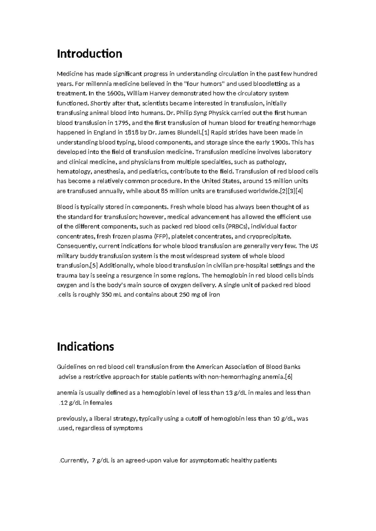 Introduction - Blood transfusion - Introduction Medicine has made ...