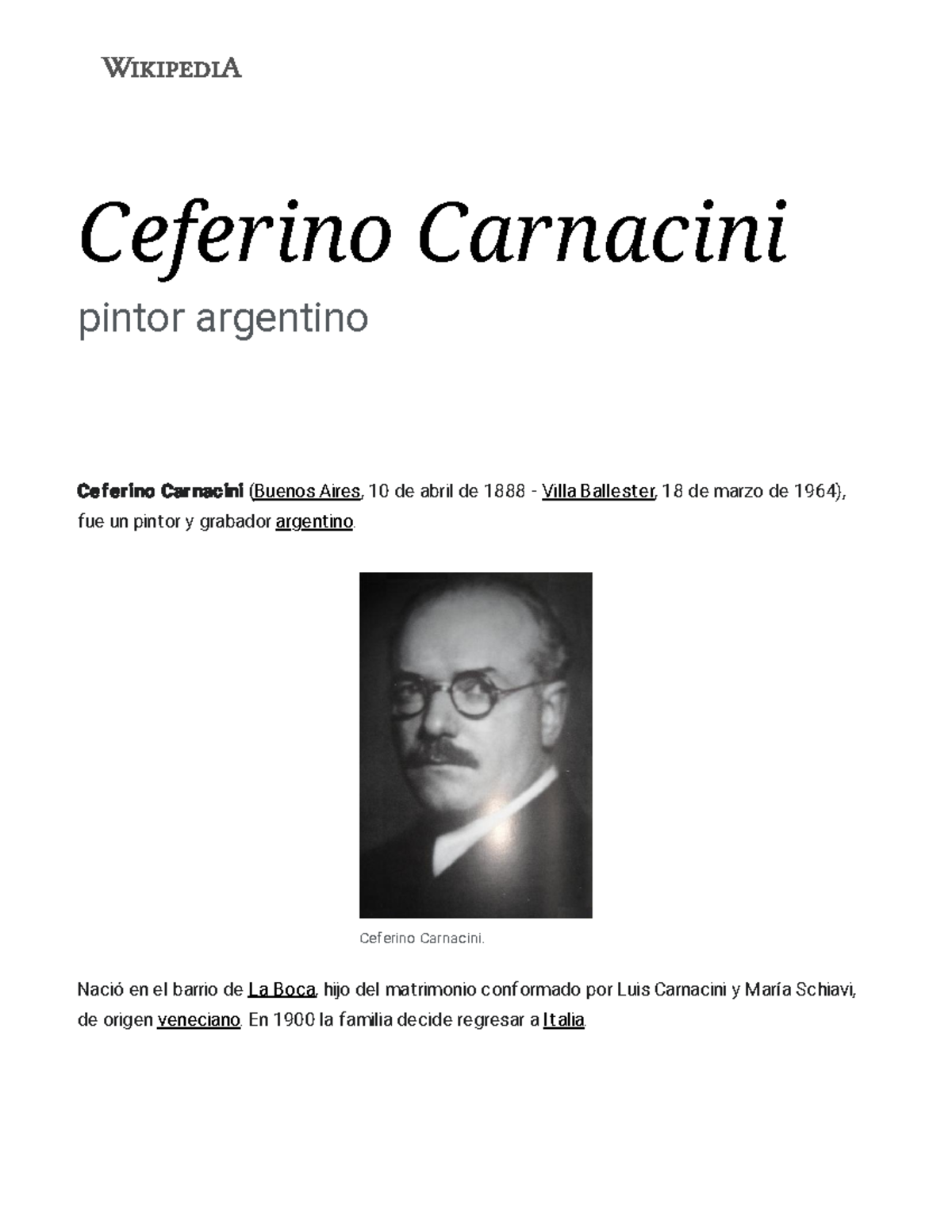 Ceferino Carnacini - Wikipedia, la enciclopedia libre - Ceferino ...