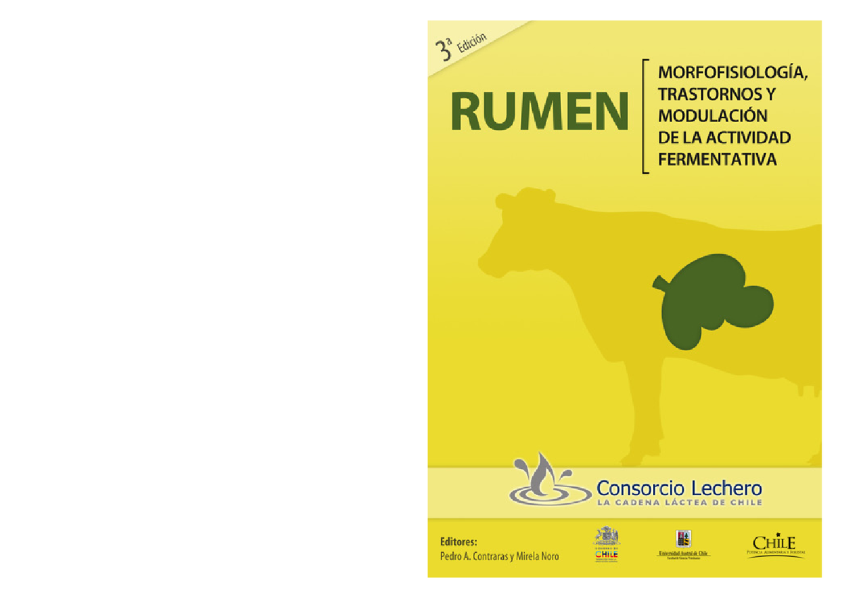 Rumen bovino - RUMEN: MORFOFISIOLOGÍA, TRASTORNOS Y MODULACIÓN DE LA ...