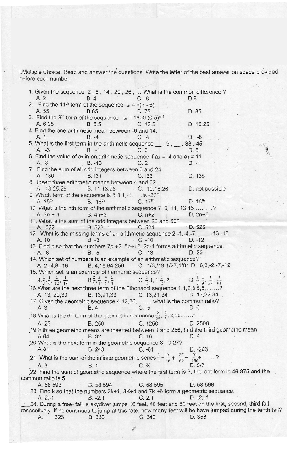 Grade 10 – Mathematics q1preli - Machine Design - Studocu