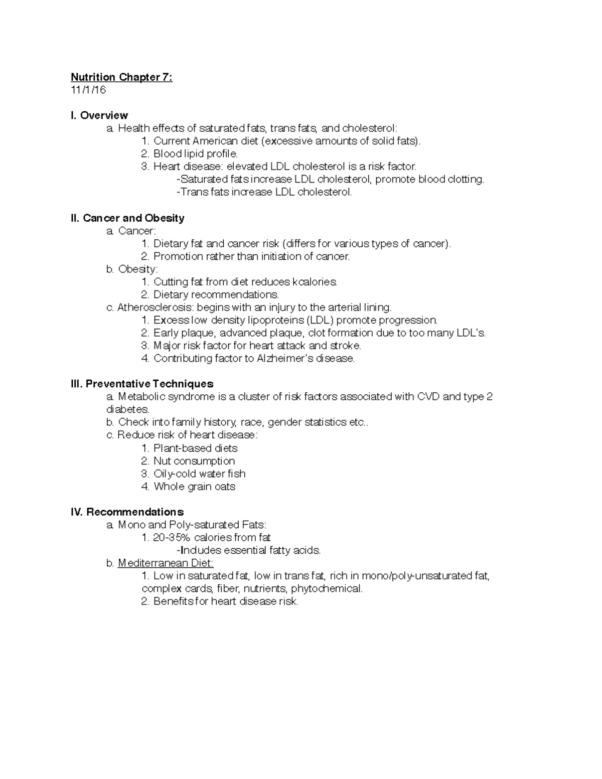 ESS 3 Chapter 7 - Textbook and lecture notes - Nutrition Chapter 7: 11 ...