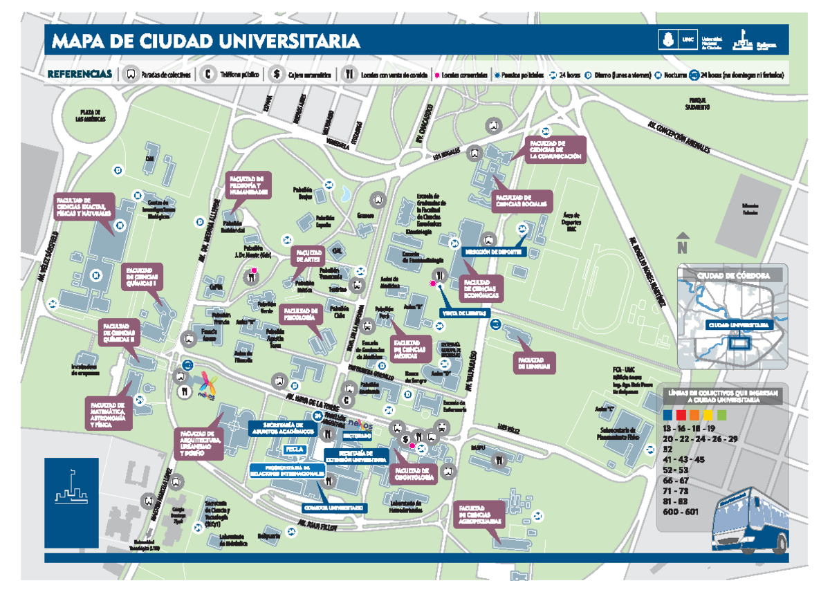 Mapa ciudad universitaria Nexos - MAPA DE CIUDAD UNIVERSITARIA UNC ...