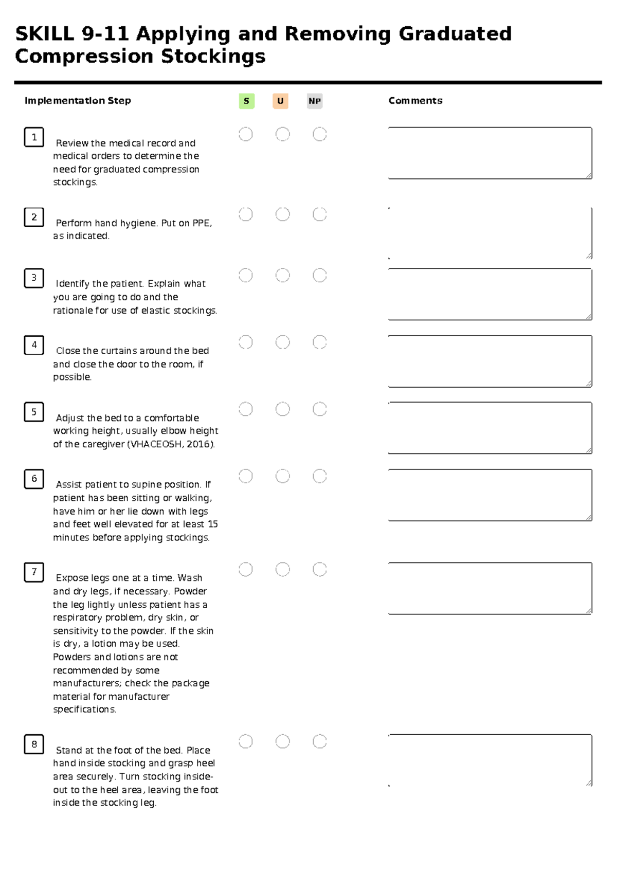 Skill 9 11 Applying and Removing Graduated Compression Stockings ...