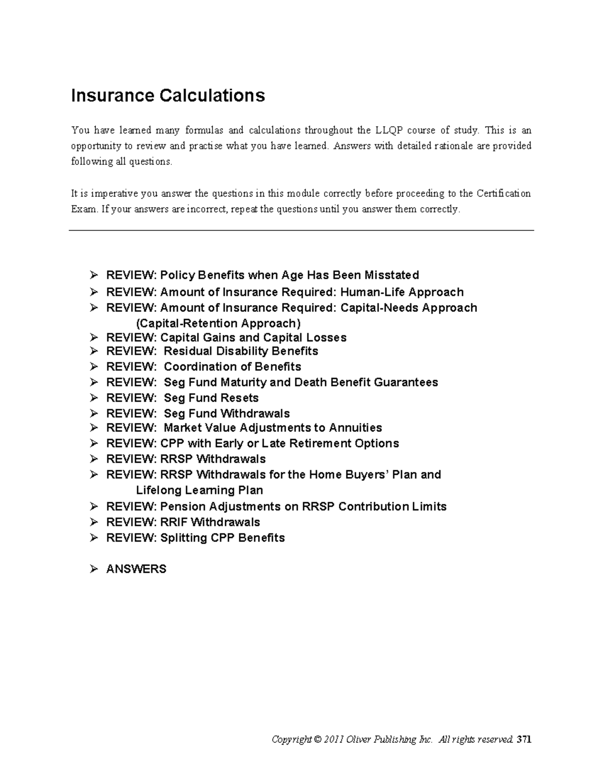 Book25 - Notes - Insurance Calculations You have learned many formulas ...