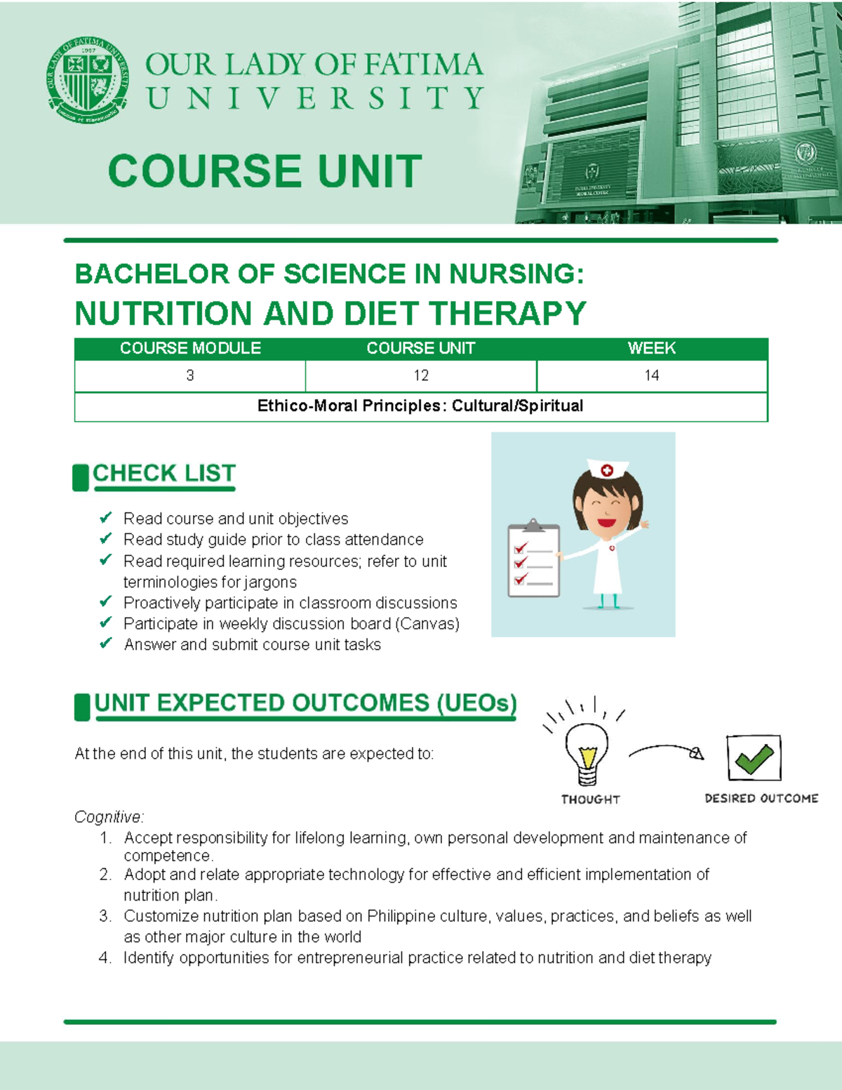 PDF Nutrition CM 3 CU 12 LEC WEEK 14 - BACHELOR OF SCIENCE IN NURSING: NUTRITION AND DIET ...