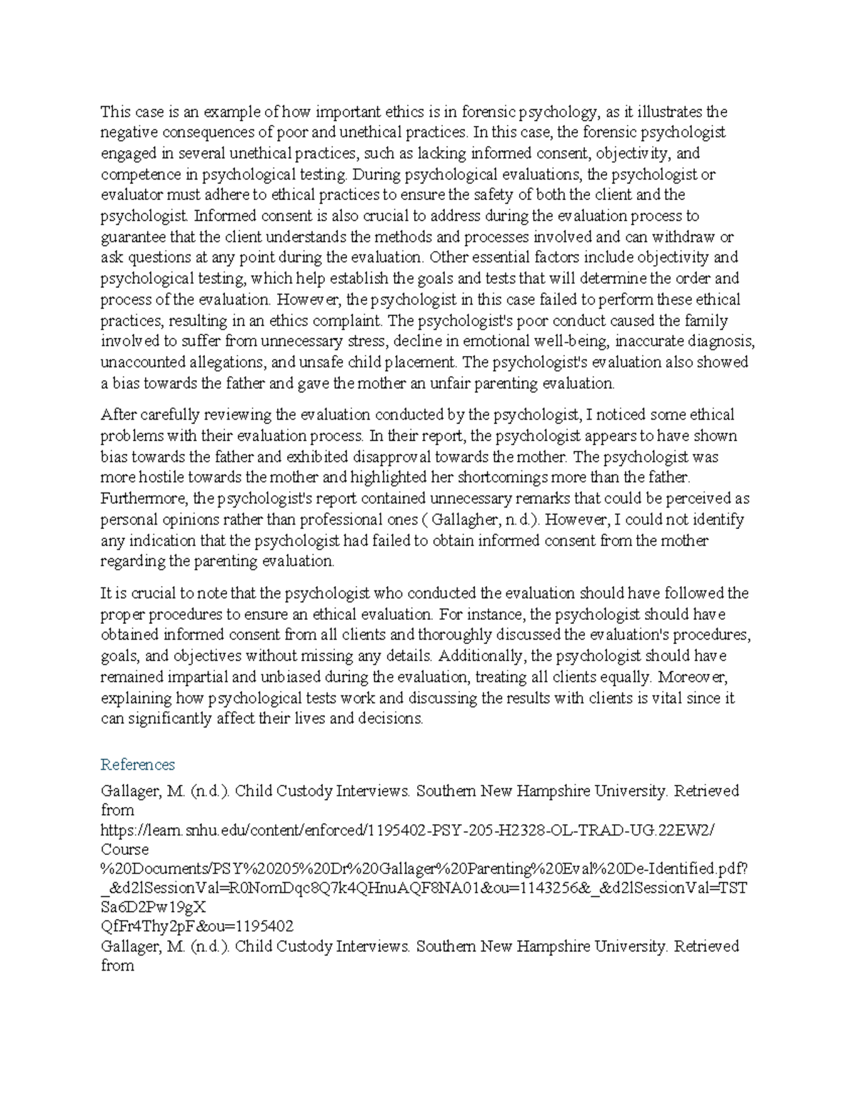 7-1 discussion forensic psychology - This case is an example of how ...