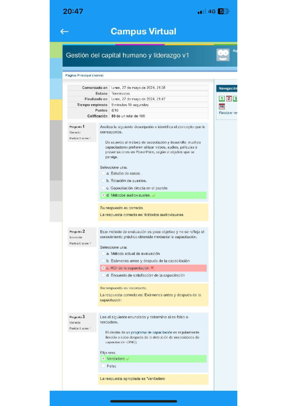 Cuestionario de capacitacion del personal - Gestion del capital humano y liderazgo - Studocu