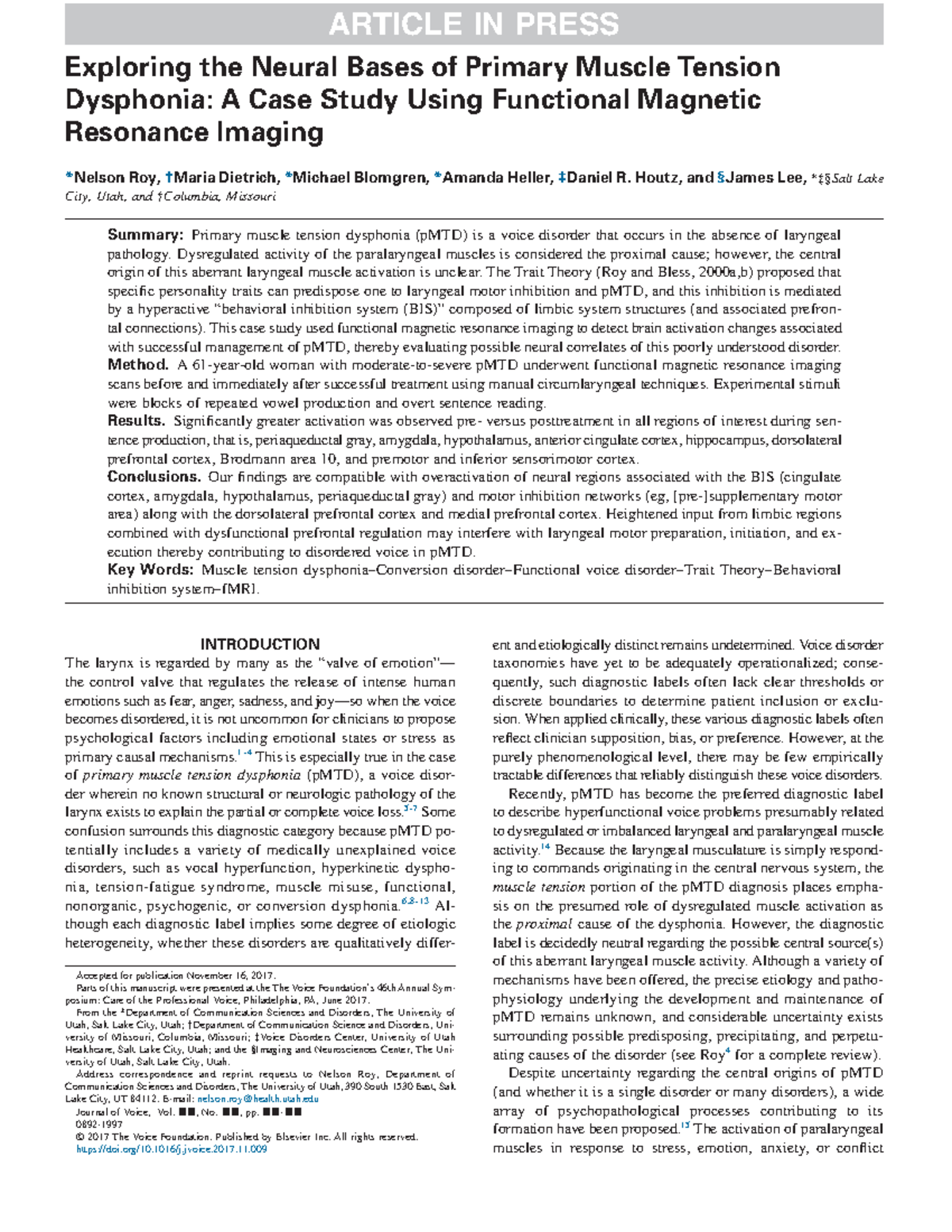 Roy2017 - ANONIMO - Exploring the Neural Bases of Primary Muscle ...