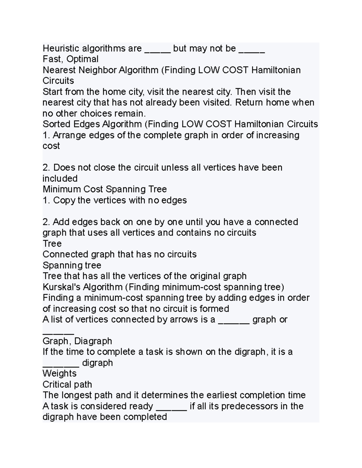 Math 6 - math - Heuristic algorithms are _____ but may not be ...