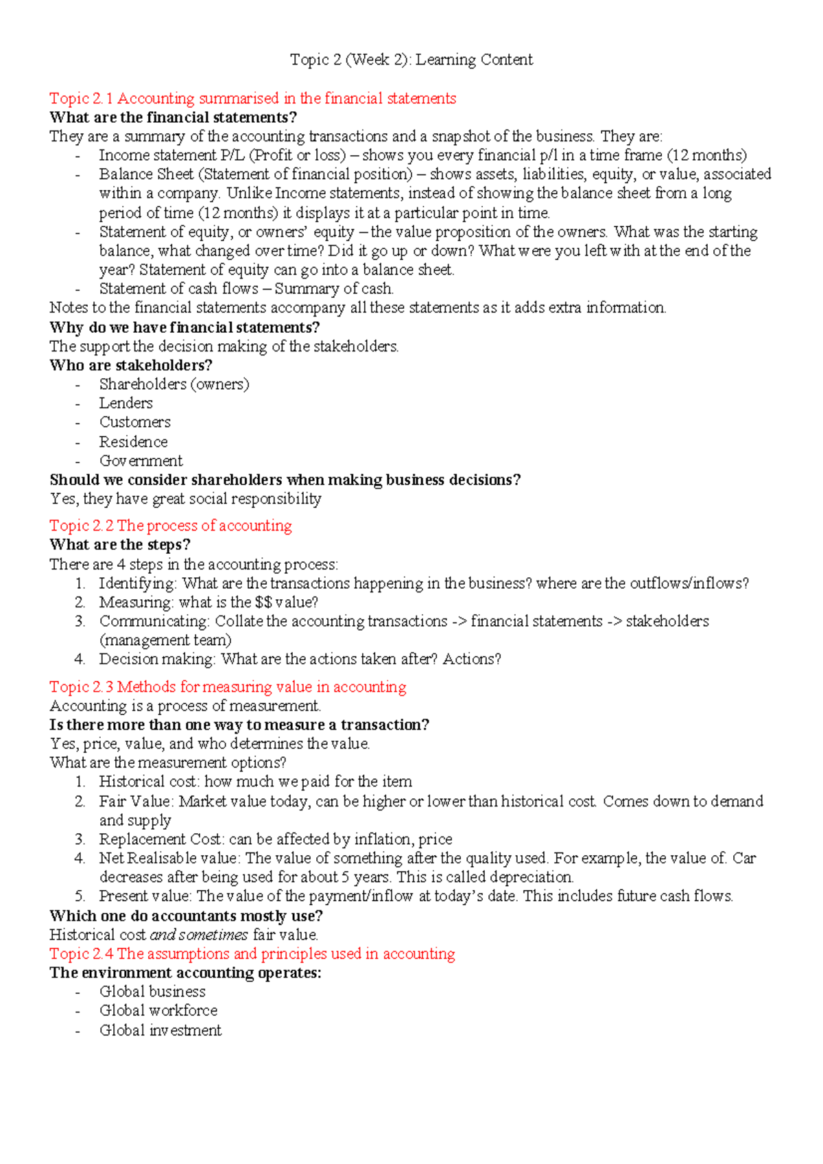 Topic 2 with AAA - Topic 2 (Week 2): Learning Content Topic 2 ...
