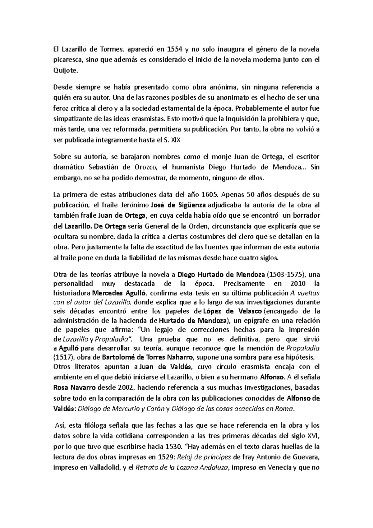 Autoría-El Lazarillo de Tormes - El Lazarillo de Tormes, apareció en ...