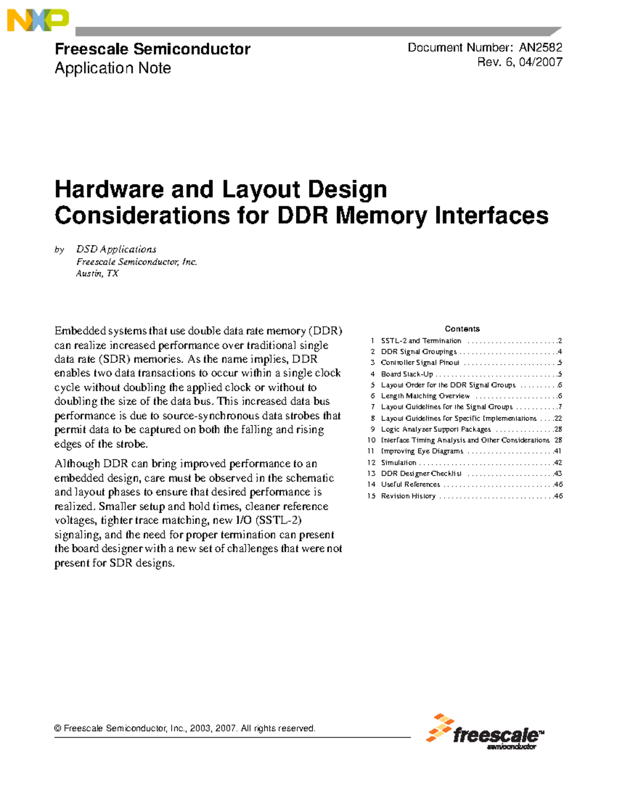 Ddr Memory Layout Kkkk Freescale Semiconductor Application Note