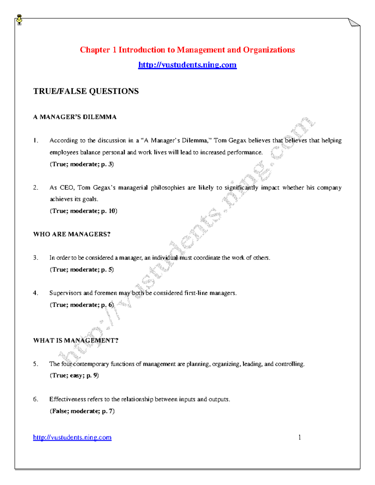 MGTChapter 1 Introductionto Managementand Organizations - Chapter 1 ...