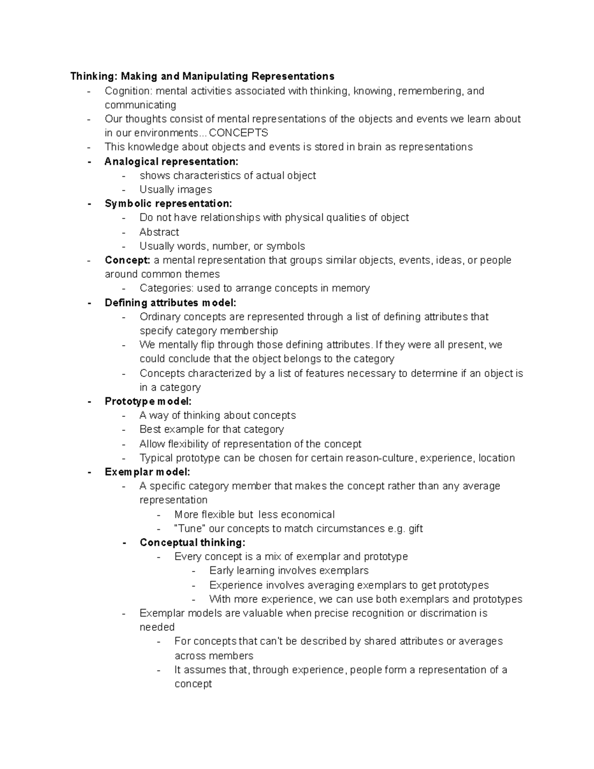 Psych 201 Lecture 14 - Thinking: Making and Manipulating ... Psych 201 Lecture 14 - Thinking: Making and Manipulating ...