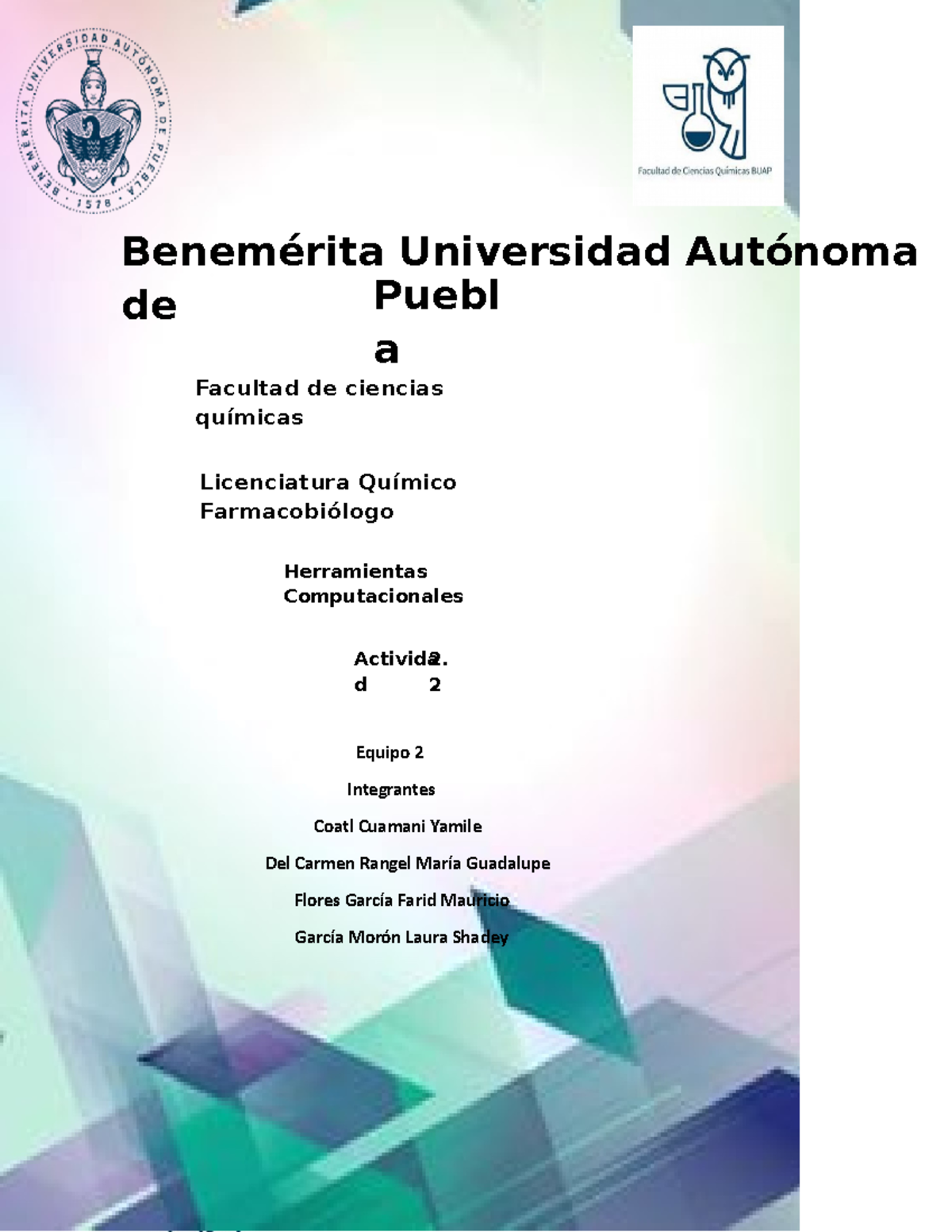 ACT2.2 Herramientas - ddscsc - Benemérita Universidad Autónoma de Puebl a Facultad de ciencias ...