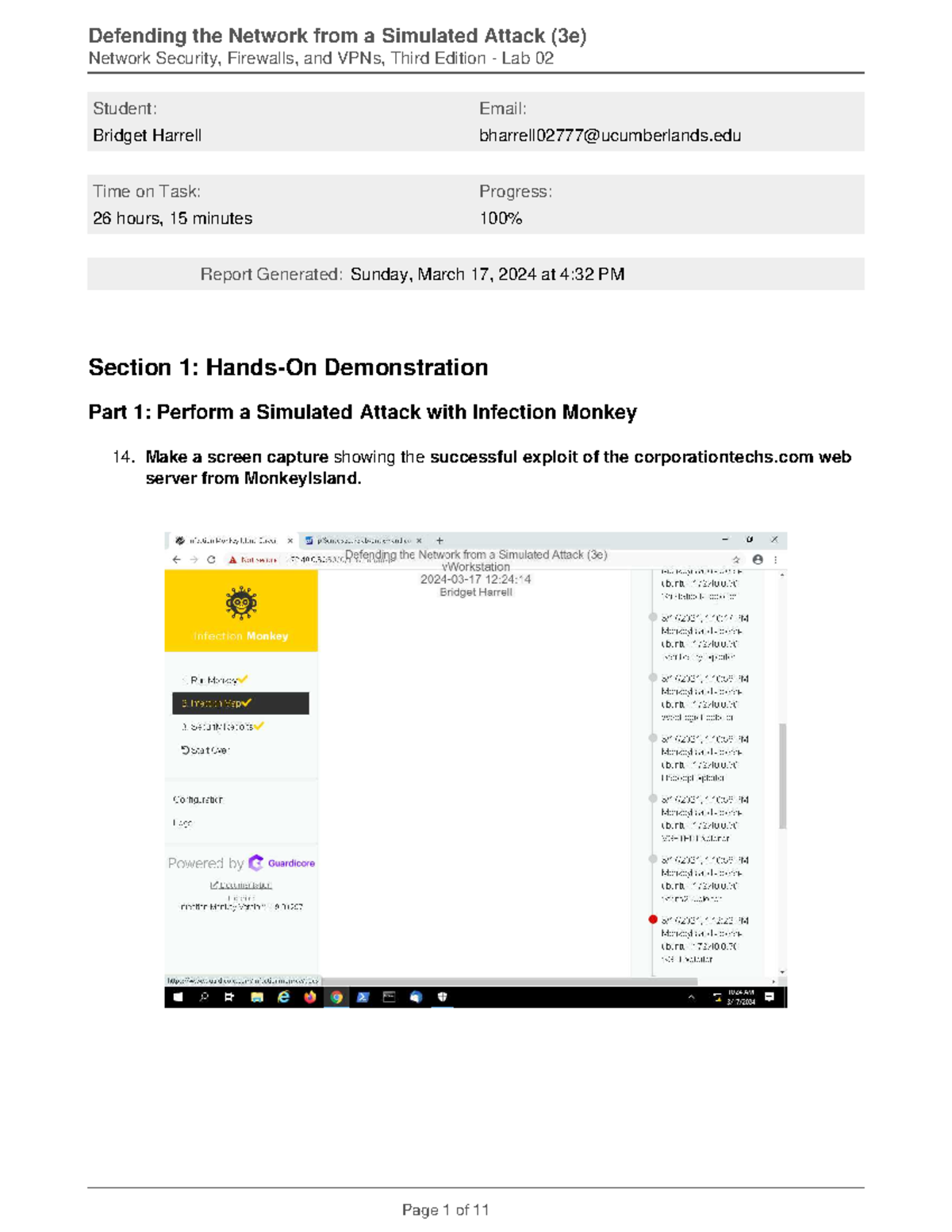 Lab 2 Defending the Network from a Simulated Attack 3e - Bridget ...