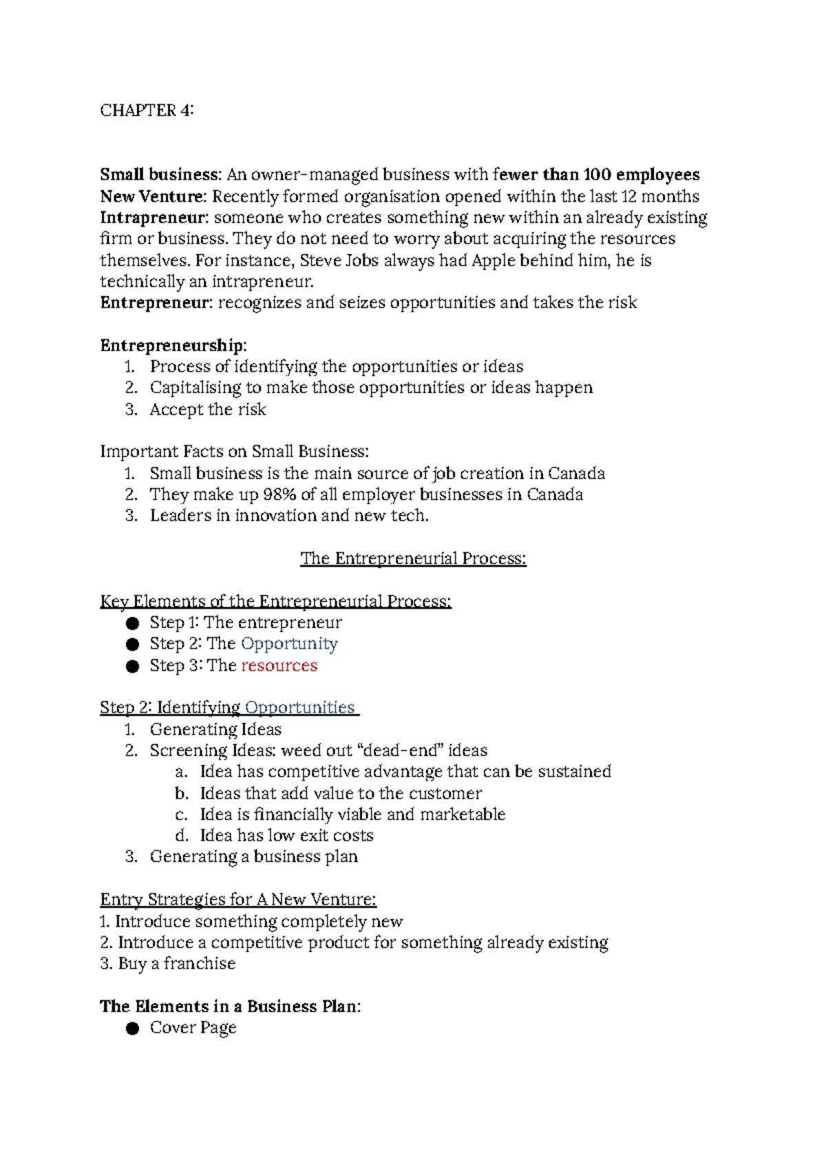 Small Business, New Venture, & Entrepreneurship - CHAPTER 4: Small ...