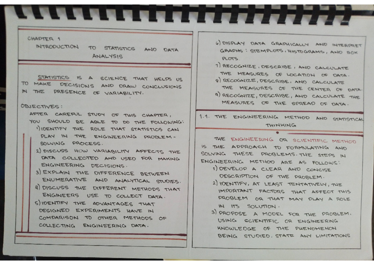 EDA-Chapter-1 - Chapter 1 - Engineering Data Analysis - Studocu