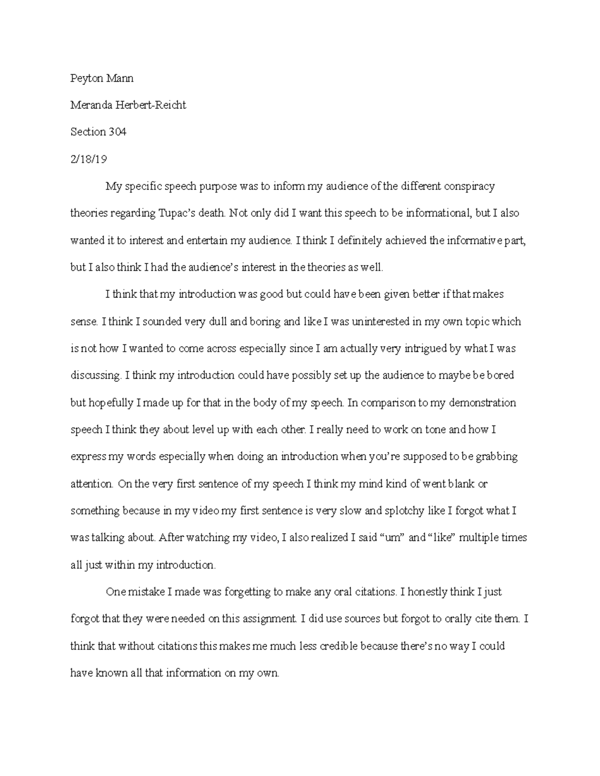 Informative Video Assignment - Peyton Mann Meranda Herbert-Reicht ...