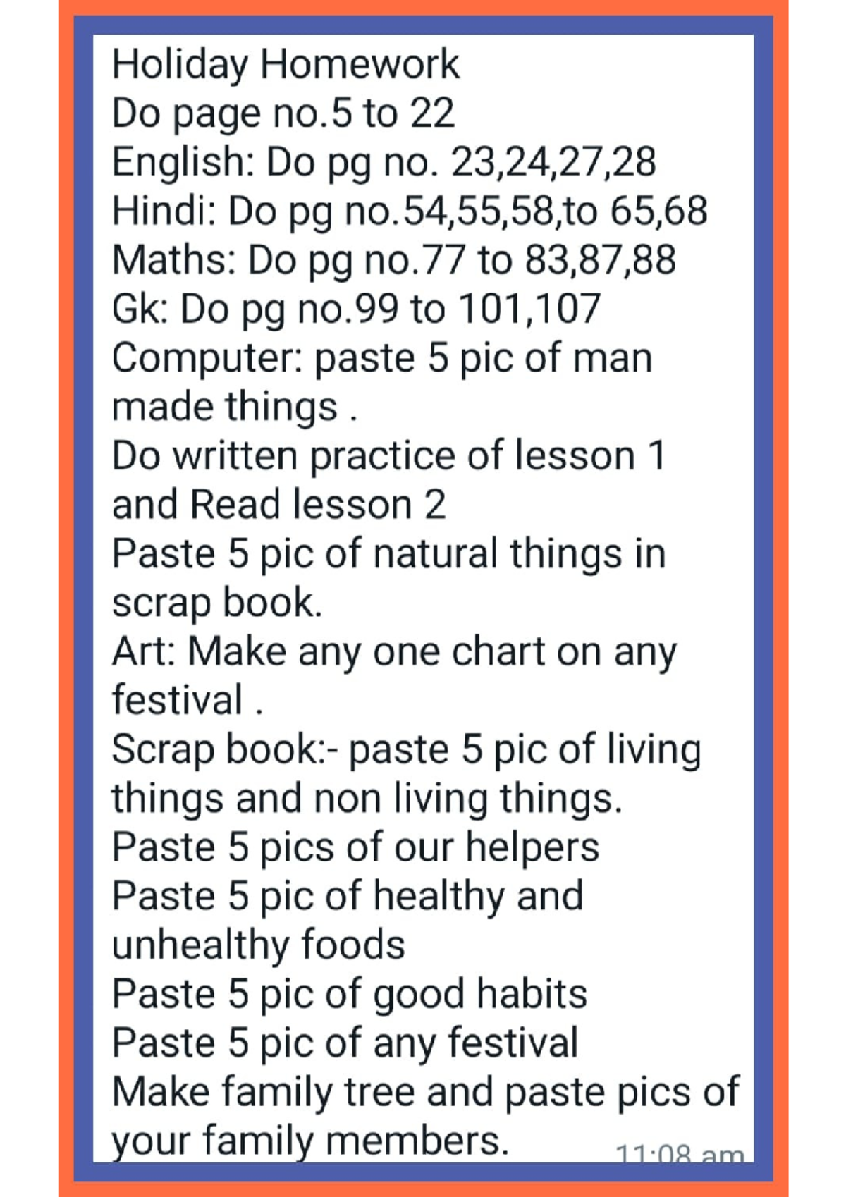 Class 1 Holiday Homework - bcom programme - Studocu