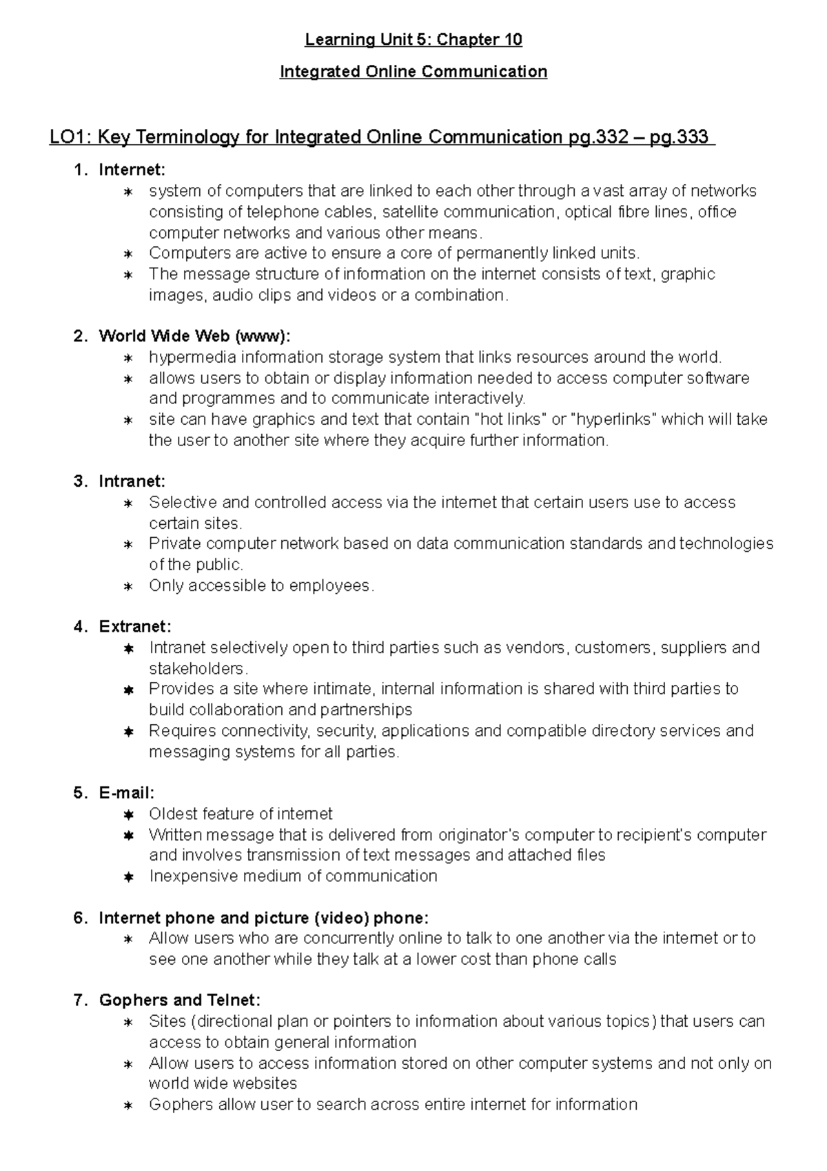 Learning Unit 5 - Summary Communication Sciences 2A - Learning Unit 5 ...