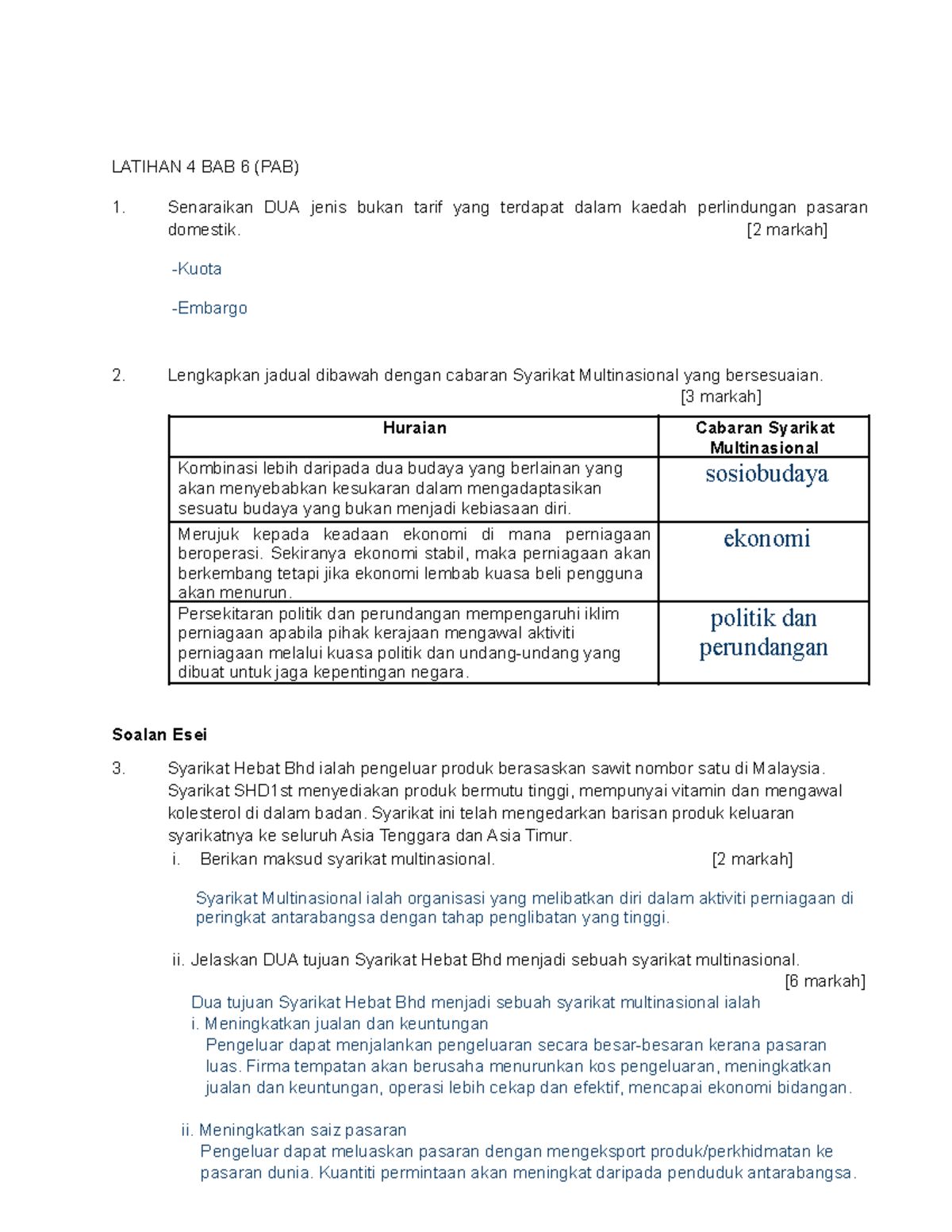 Latihan 4 BAB 6 (PAB) - answer scheme - LATIHAN 4 BAB 6 (PAB ...