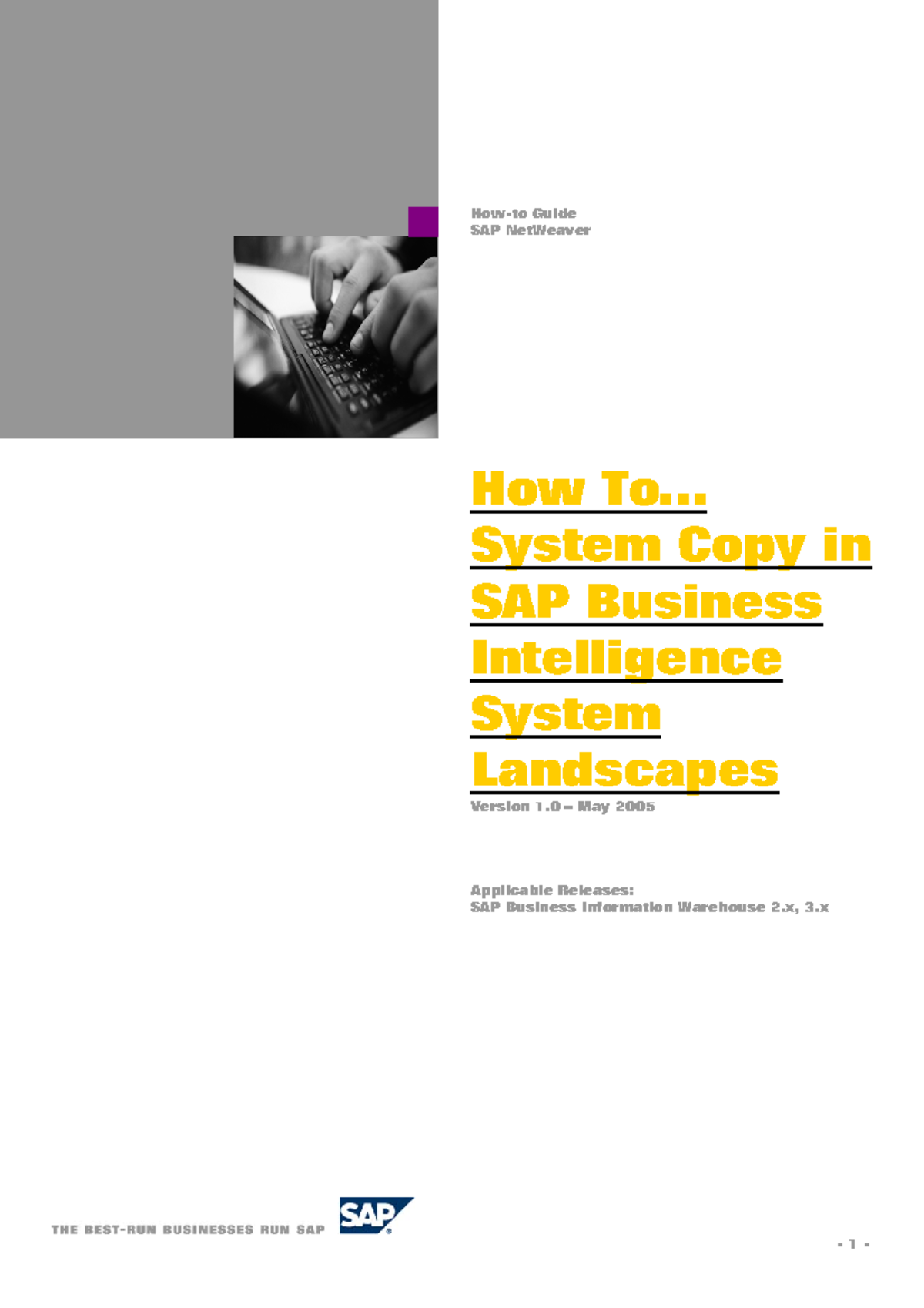 How to System Copy in SAP Business Intelligence System Landscapes - How ...