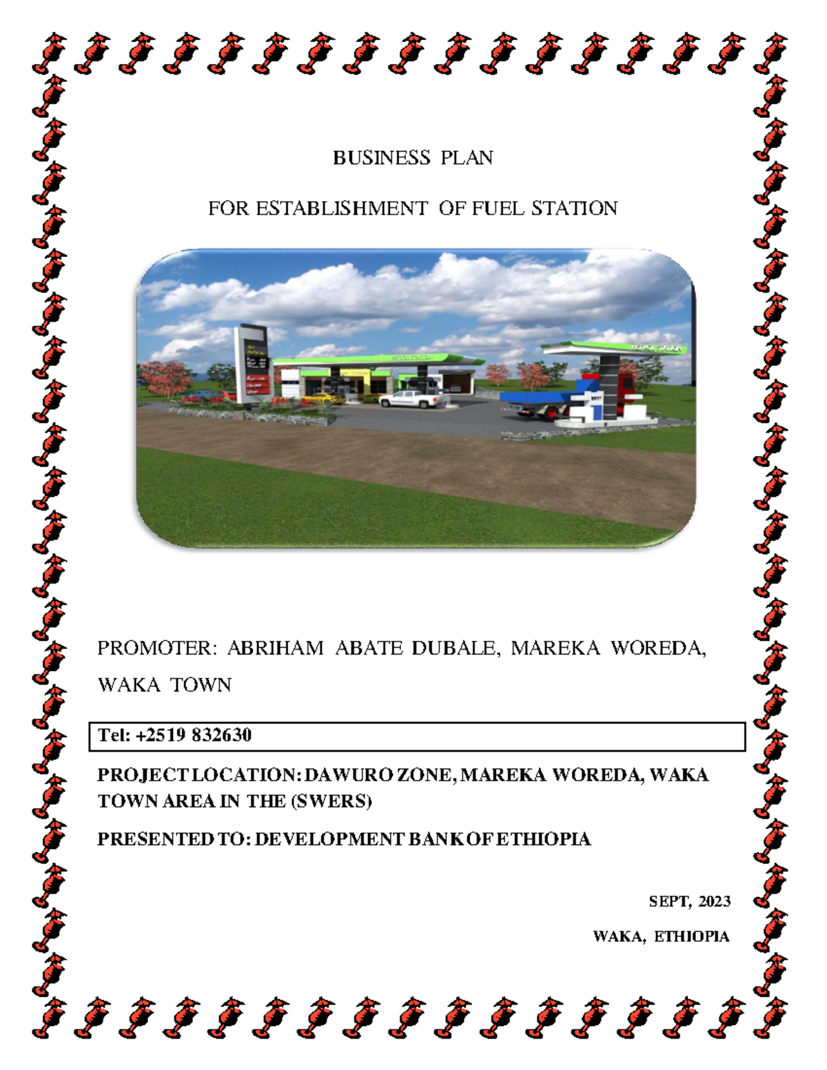 Abraham fuel station - BUSINESS PLAN FOR ESTABLISHMENT OF FUEL STATION ...