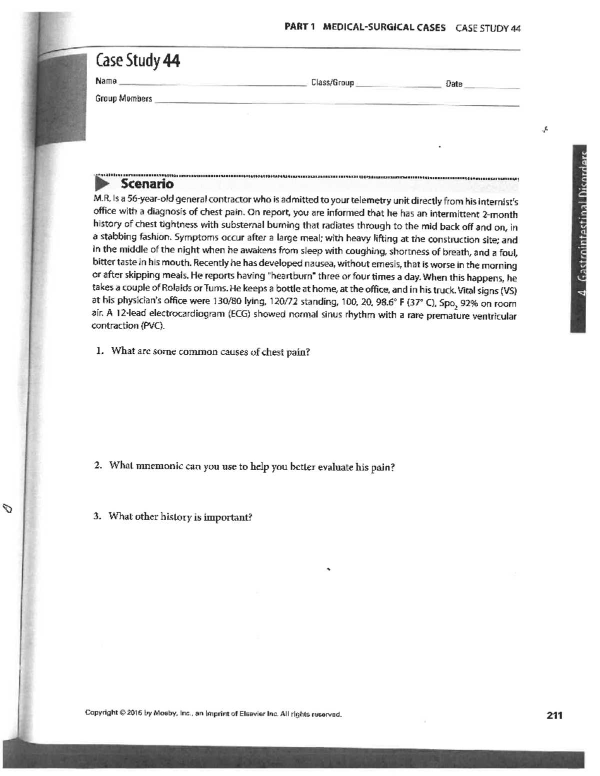 GI case study July 2024 - PART 1 CASES CASE STUDY 44 Case Study 44 Name ...