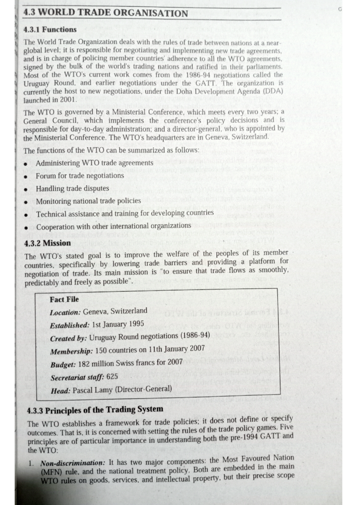 World Trade organization -Functions,Mission,principles,Formal structure ...