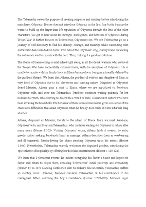 Classics 101 tut 4 - Examines five key stages of Odysseus's journey in ...