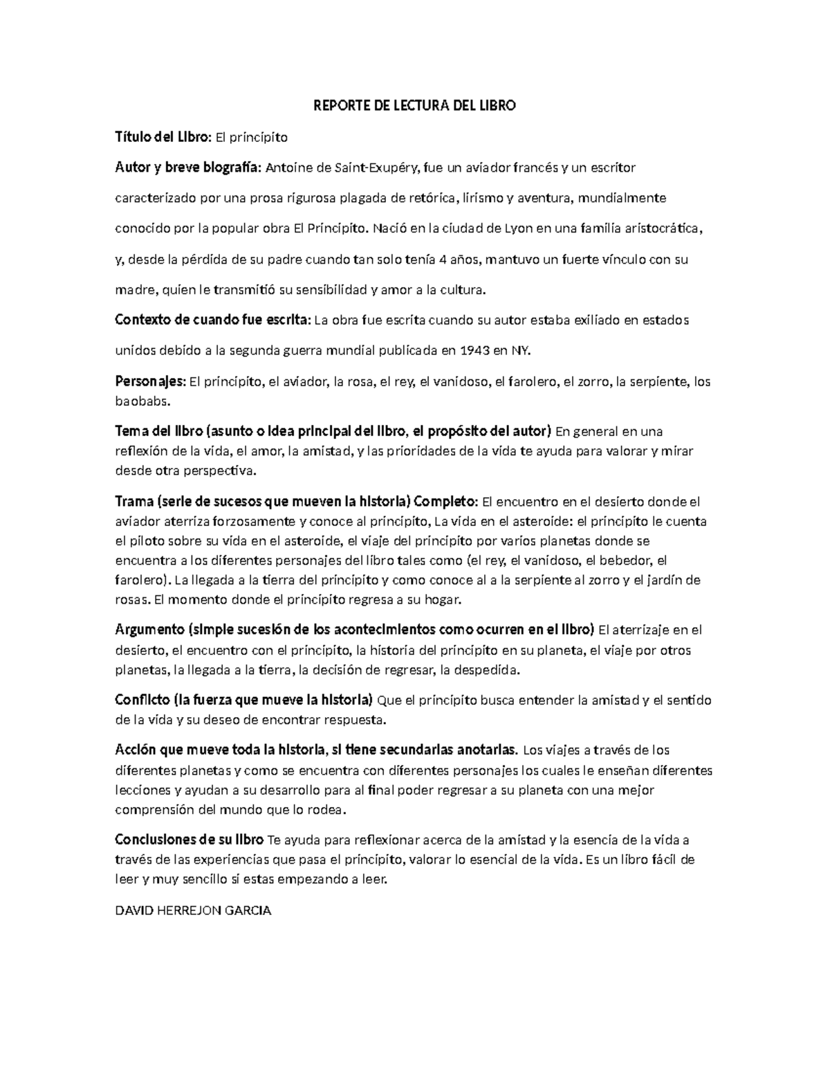 Reporte DE Lectura DEL Libro Final - REPORTE DE LECTURA DEL LIBRO ...