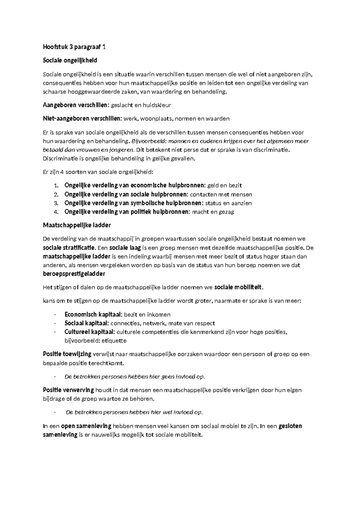 Hoofdstuk 3 samenvatting seneca - Hoofstuk 3 paragraaf 1 Sociale ...