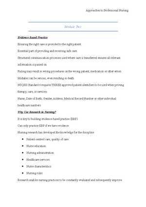 Module Three - Module Three Making Sense of Life’s Changes: Normative ...