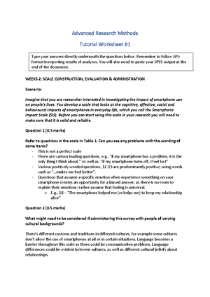 ARM lecture notes - WEEK 1 POD 1 – CORRELATIONAL AND EXPERIMENTAL ...