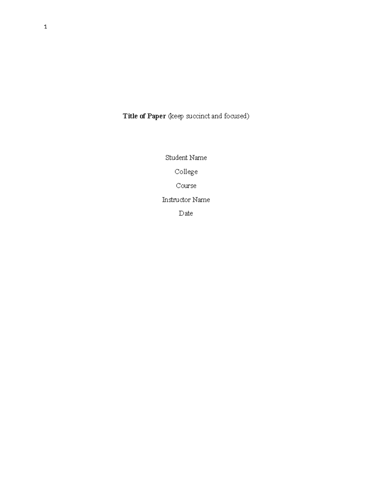 Final Template - homework - Title of Paper (keep succinct and focused ...