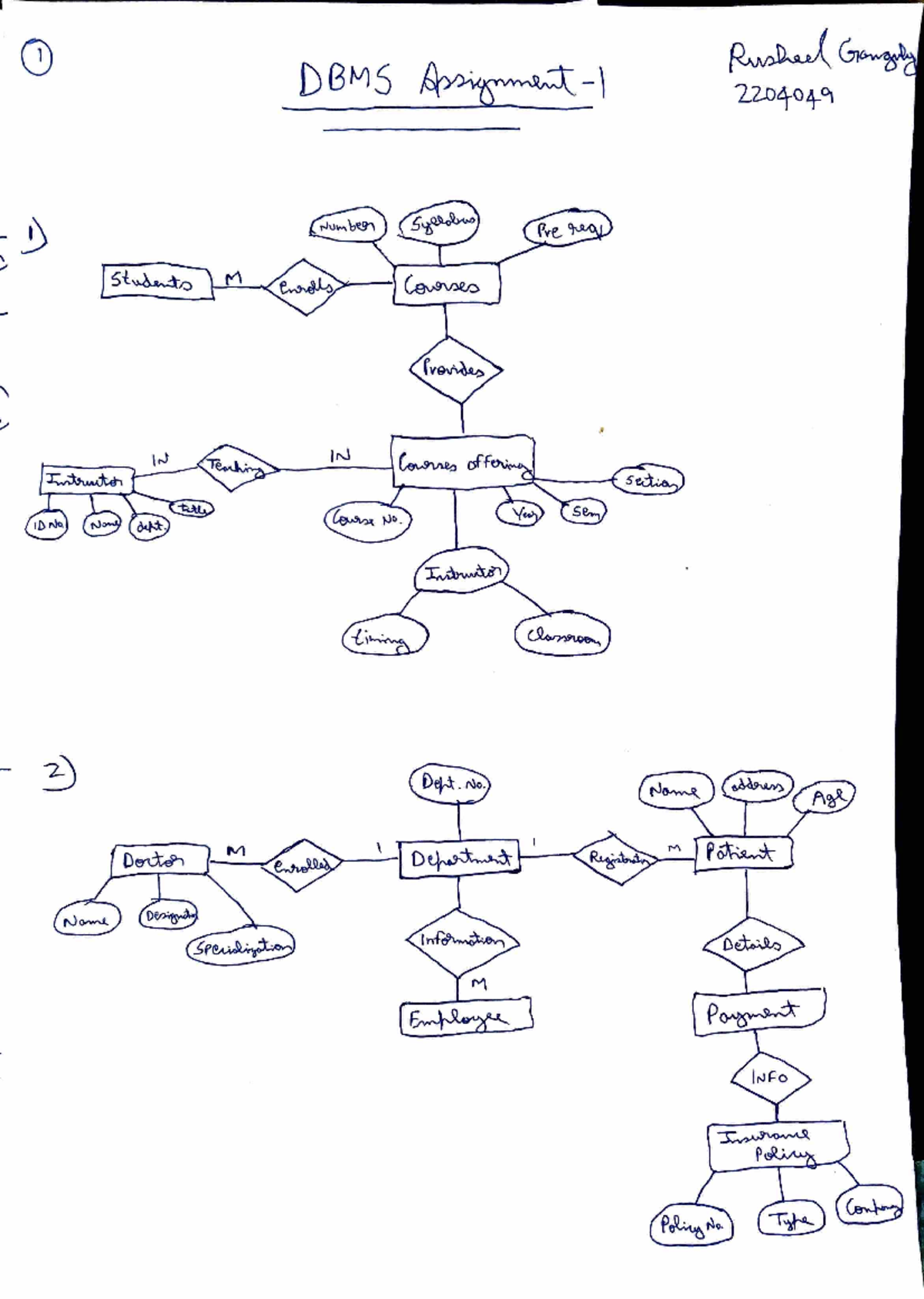 DBMS assignment 1 - classwork - Electromagnetic Theory - G 0 1 1 r- S-t ...
