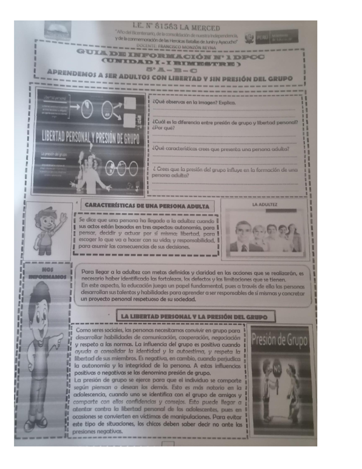 Documento - Xdxdxdxdxdxdxddxdxdx - I. 81583 LA MERCED Año del ...