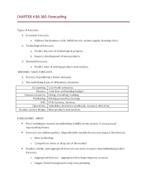 BA 360 CH 7 - Ch 7 Notes - BA 360 CH 7 Process strategy: o How to ...