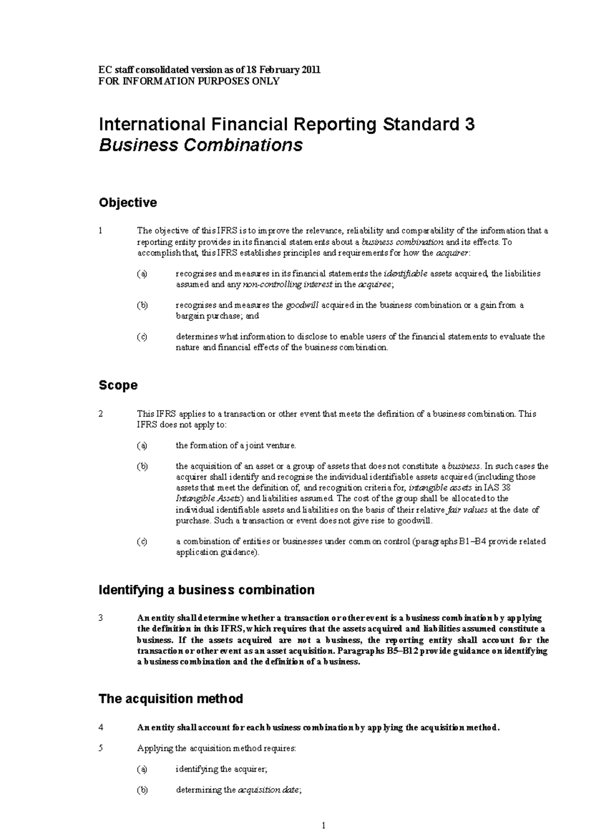 IFRS 3 - English - chuẩn mực kế toán quốc tế - business. Ifthe assets ...