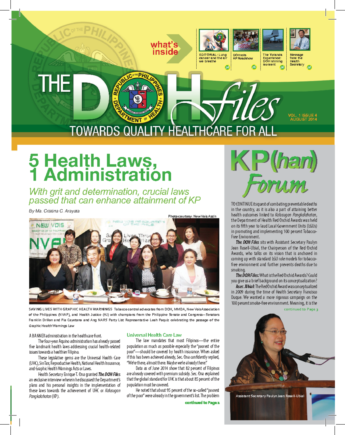 DOHissue 4 - just for an upload - doh.gov The Yolanda Experience: DOH ...