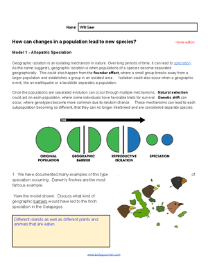 Natural Selection SE - Biology - Name: Date: 2/2/ Student Exploration ...