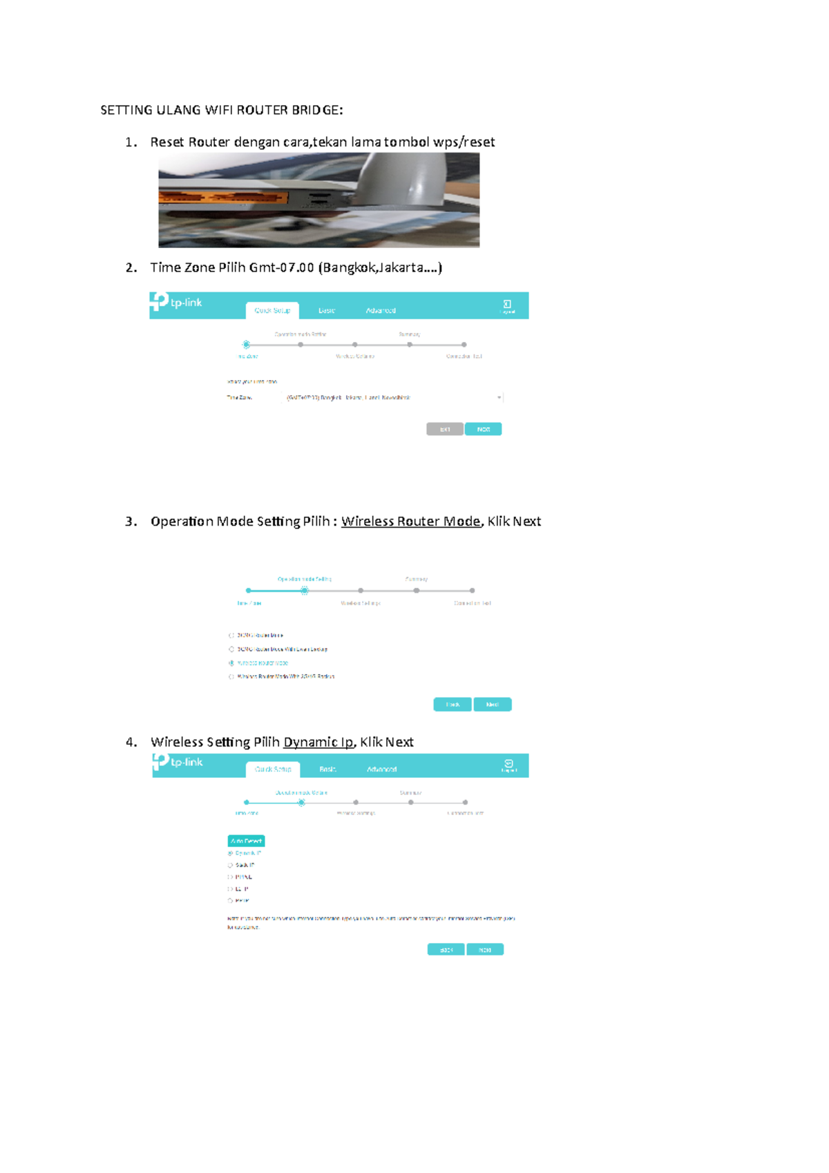 Tutorial Setting Ulang WIFI Router Bridge ( Perbaikan) - SETTING ULANG ...