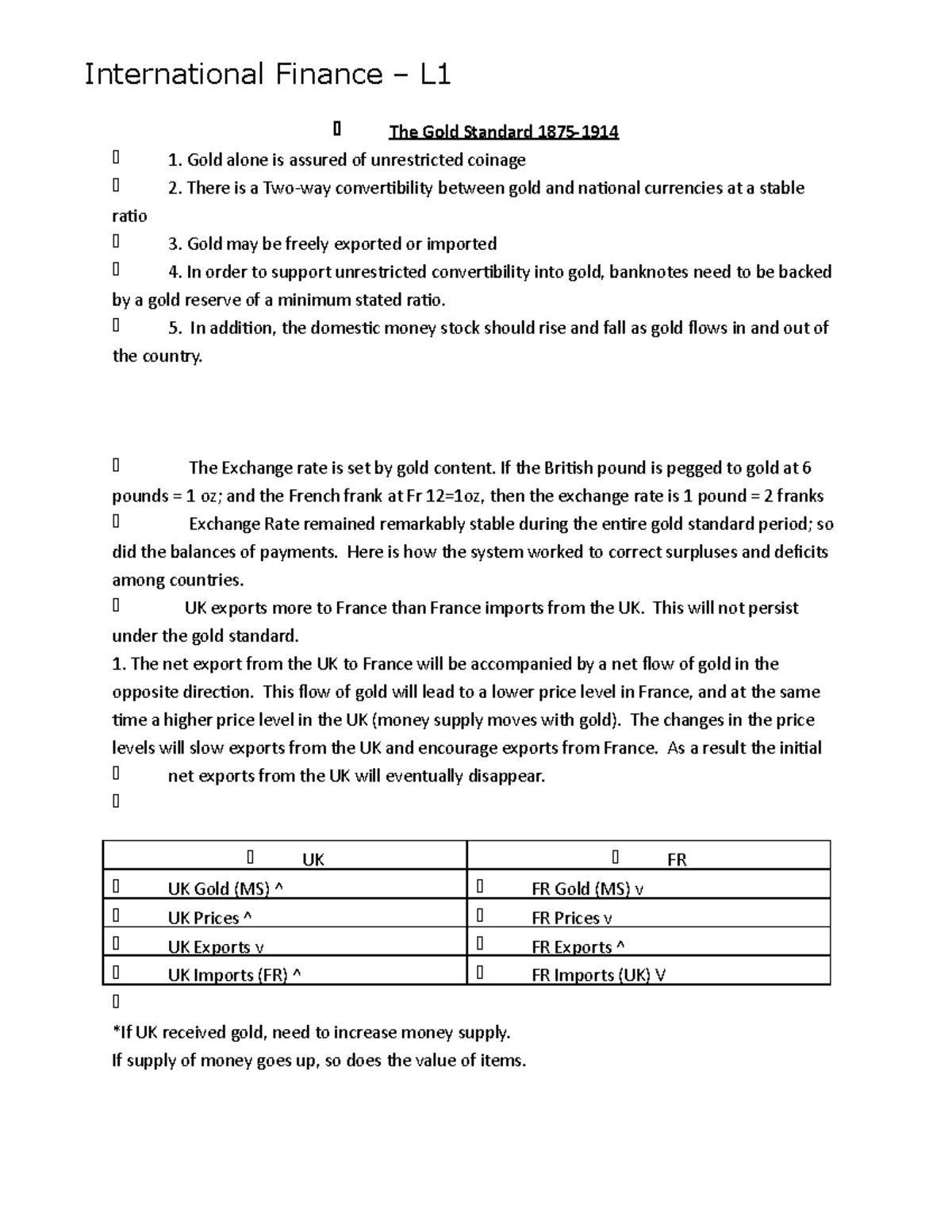 Lecture Notes - international finance - International Finance – L1 The ...