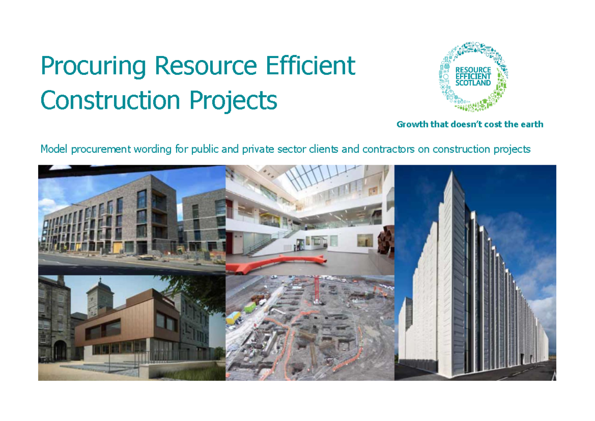 Procuring Resource Efficient Construction Projects [Week 7] - Page 1 of ...