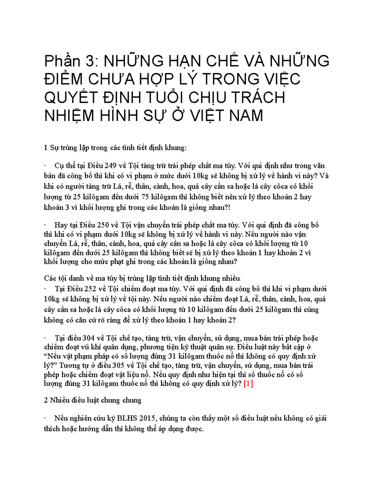 PLDC Phan3 Xuân-Tuấn Phước-Bình - Phần 3: NHỮNG HẠN CHẾ VÀ NHỮNG ĐIỂM CHƯA HỢP LÝ TRONG VIỆC ...
