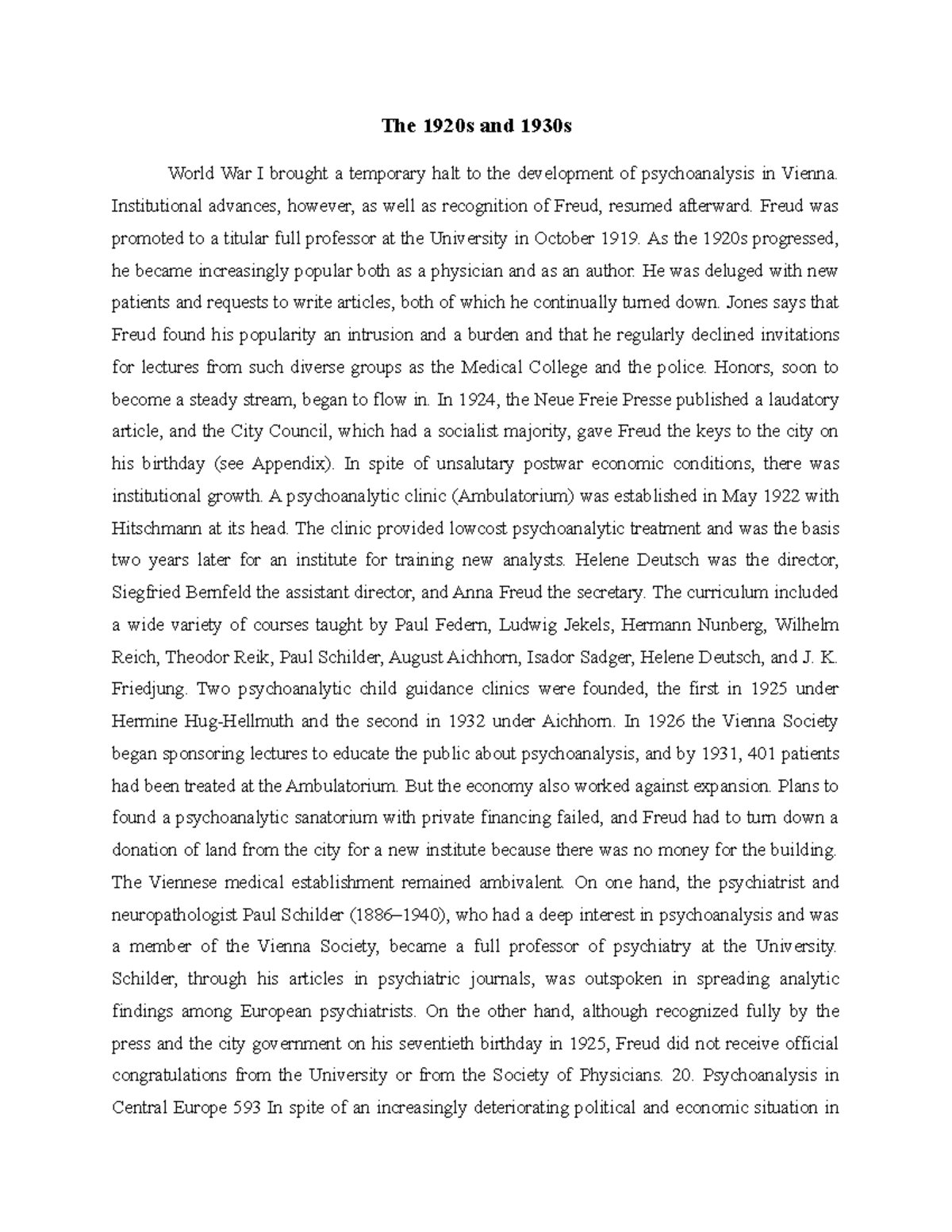 The 1920s and 1930s - The 1920s and 1930s World War I brought a ...