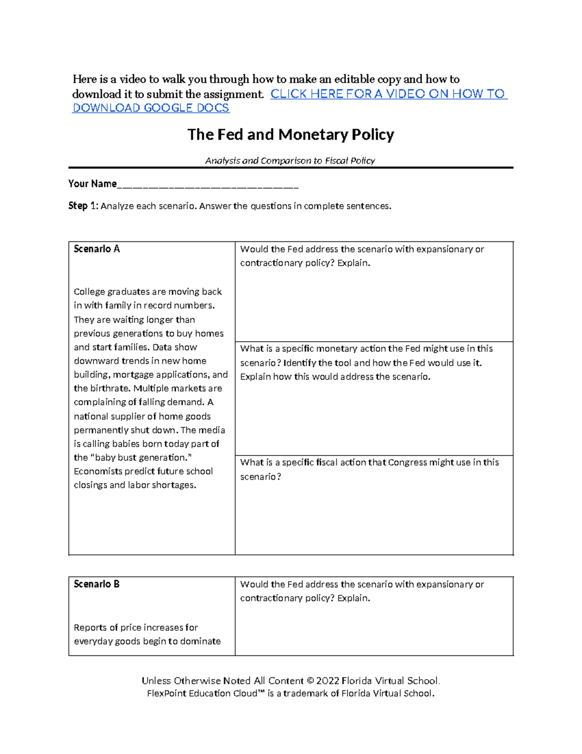Copy of 3.05 template - Here is a video to walk you through how to make ...